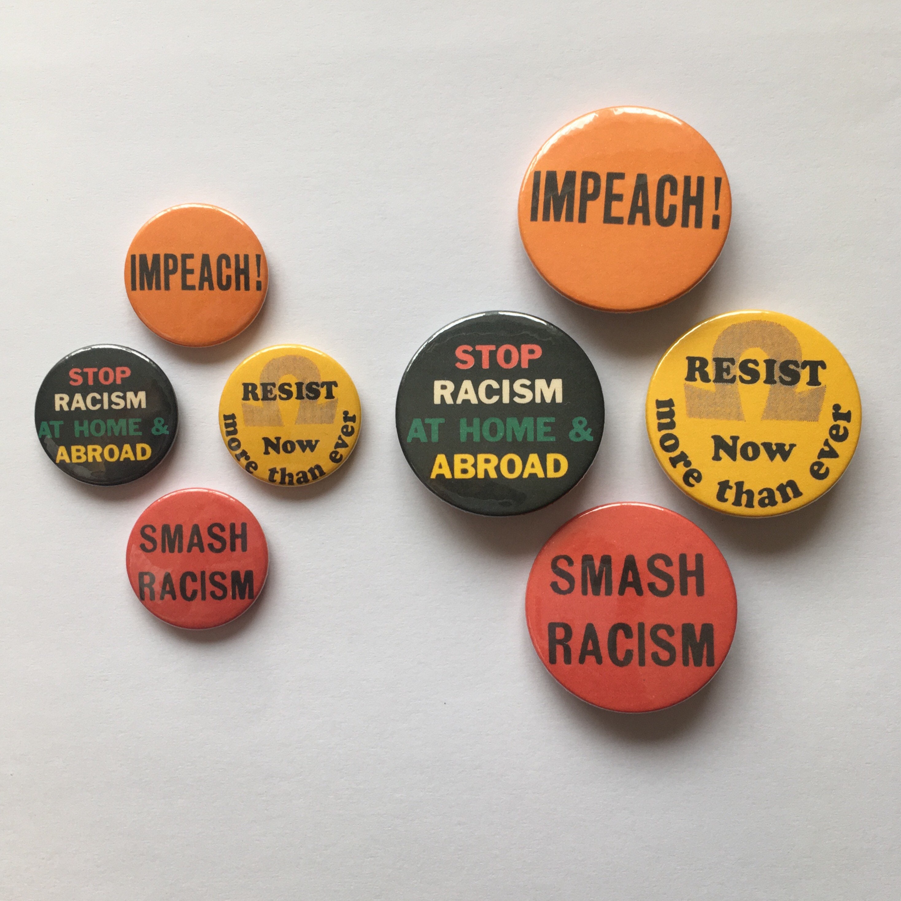 4 Anti-racist Anti-trump Political Pin Badges Impeach - Etsy