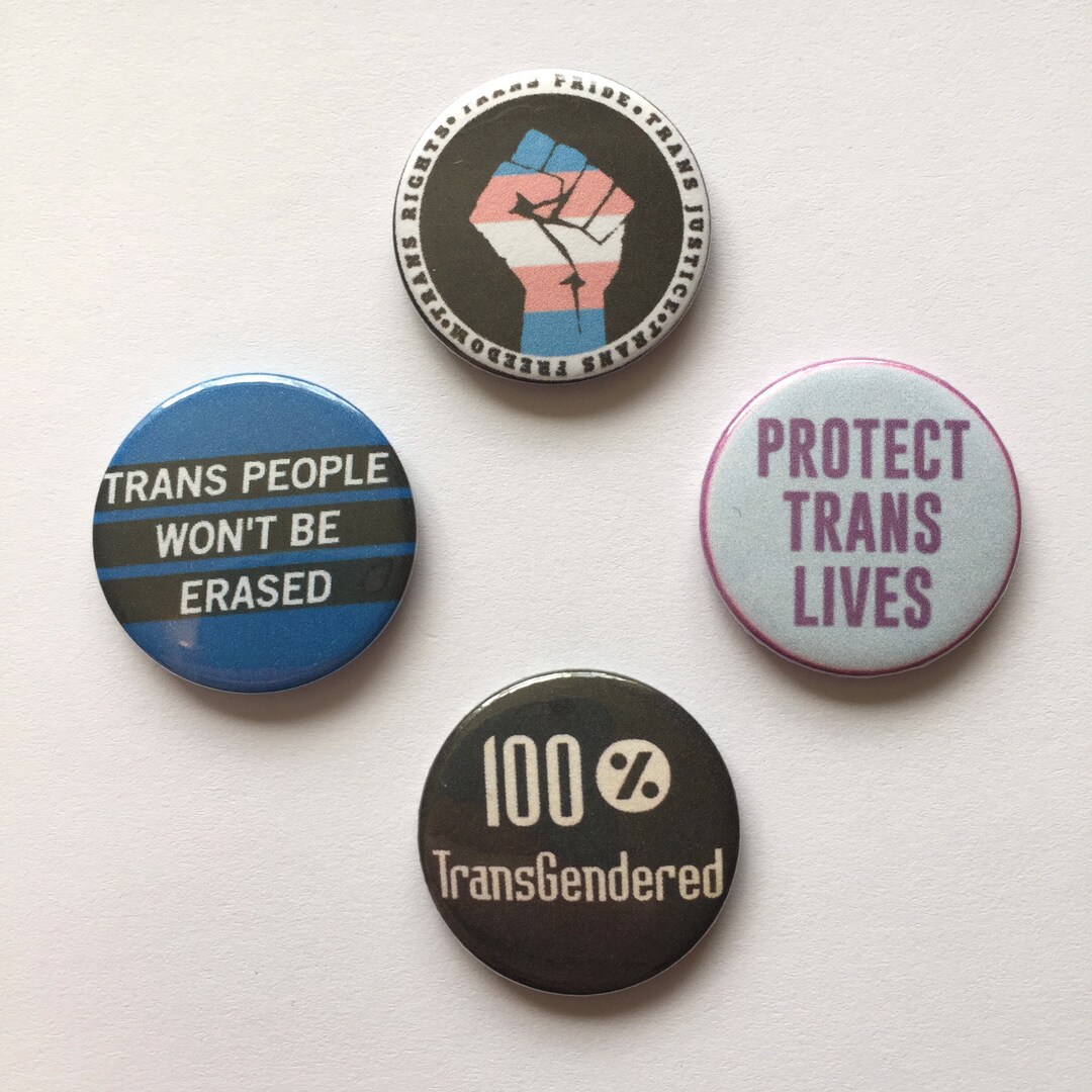 Trans Pride Buttons Transgender Rights Pinback Badges Vintage Remake - Etsy