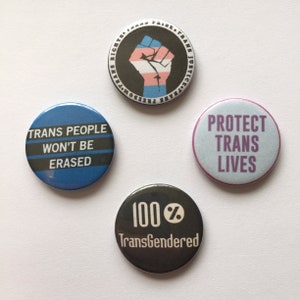 Trans Pride Buttons Transgender Rights Pinback Badges Vintage - Etsy