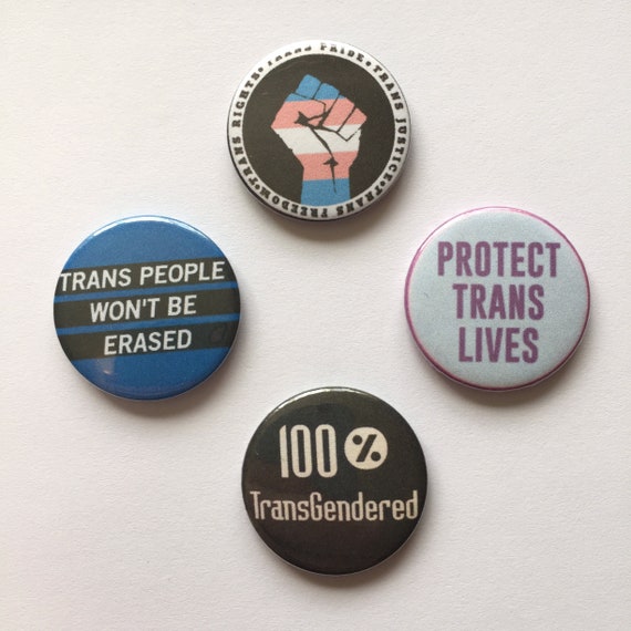 Trans Pride Buttons Transgender Rights Pinback Badges Vintage | Etsy UK