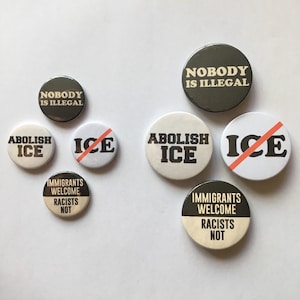 4 Set Immigration ICE Protest Pins Pro-immigrant Buttons Anti-racist ...