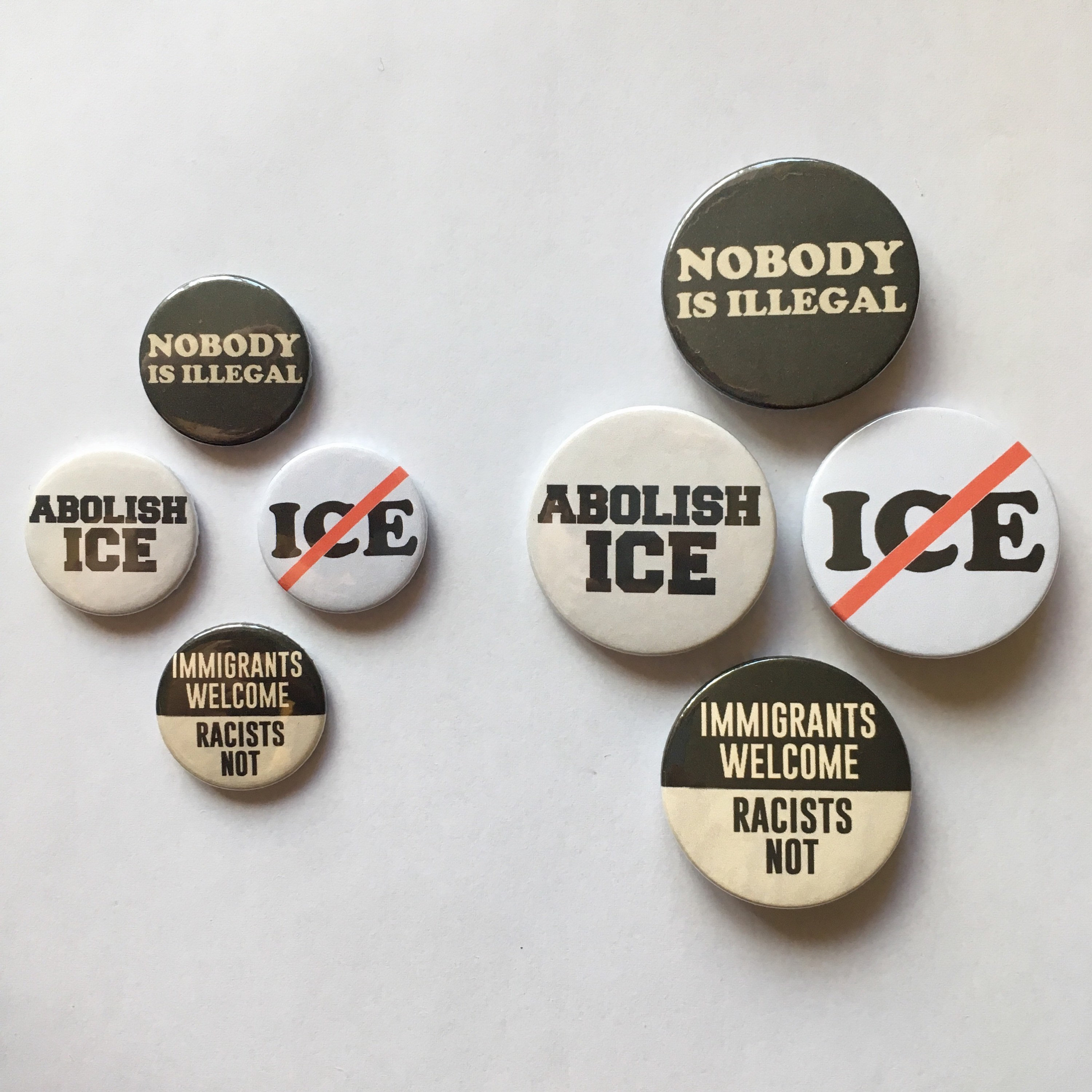 4 Set Immigration ICE Protest Pins Pro-immigrant Buttons Anti-racist ...