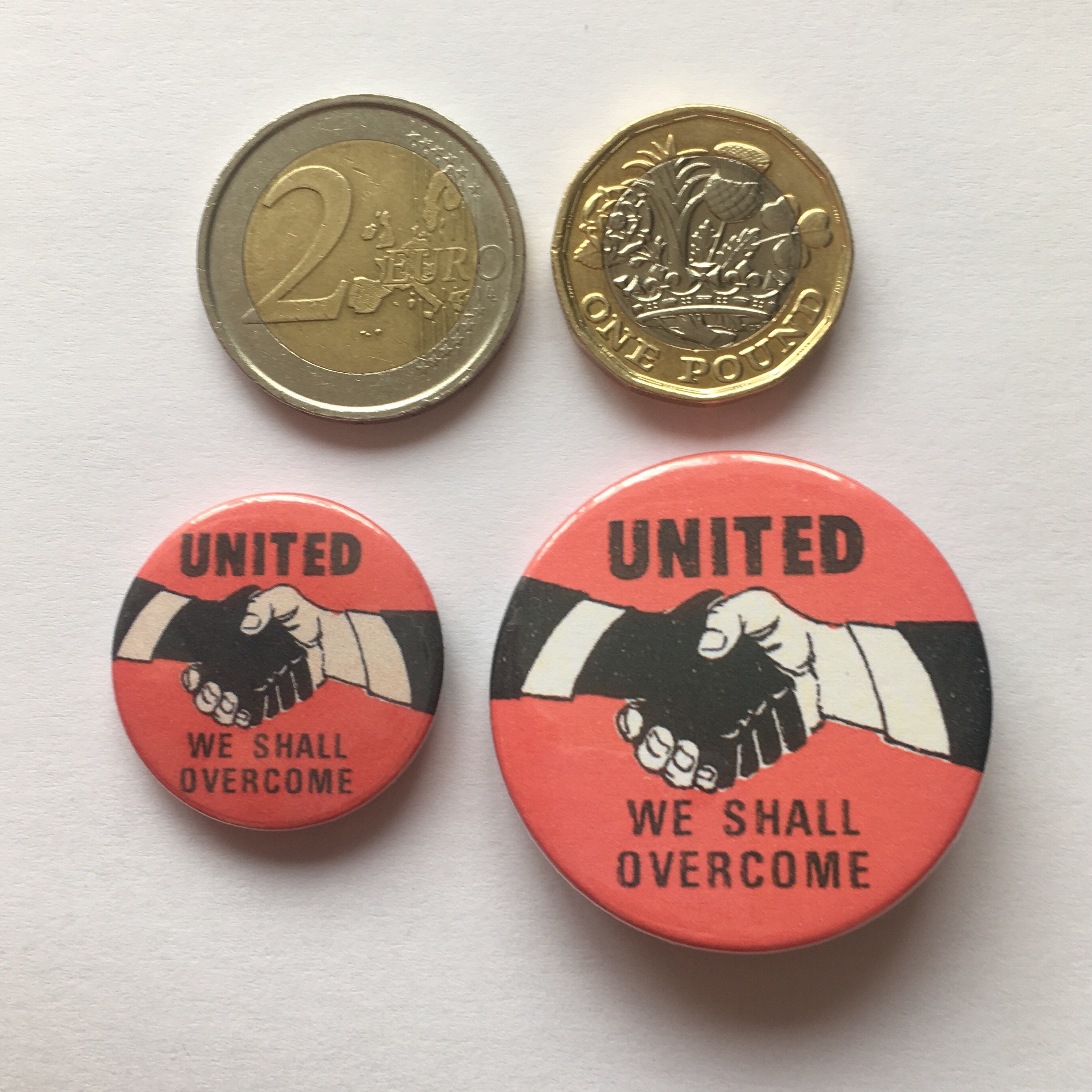 4 Anti-racist Black Power Pinback Button Badges Vintage Remake - Etsy