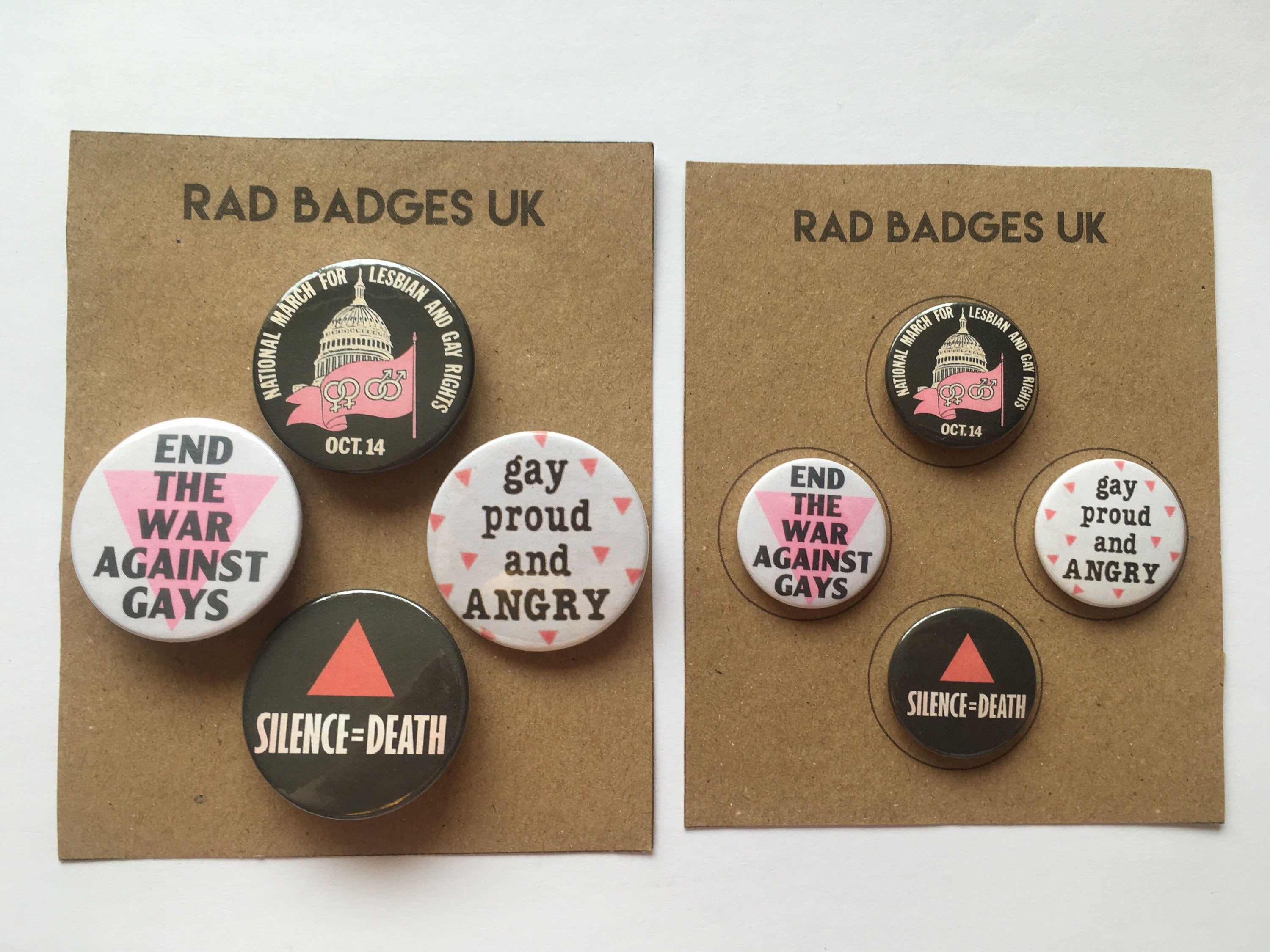 4 LGBT Gay Lesbian Rights Protest Pins Vintage Remake Pink | Etsy