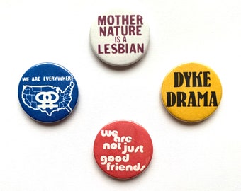 Gay Pride 4 Button Badges LGBT Rights Pins Vintage Remake - Etsy UK