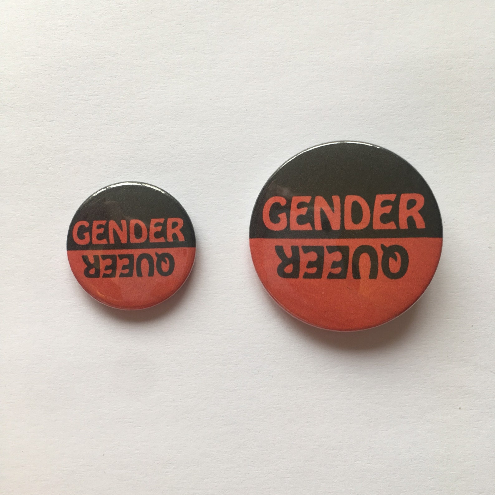 Gender Queer Pinback Button Badge LGBT Trans Pins Genderqueer - Etsy