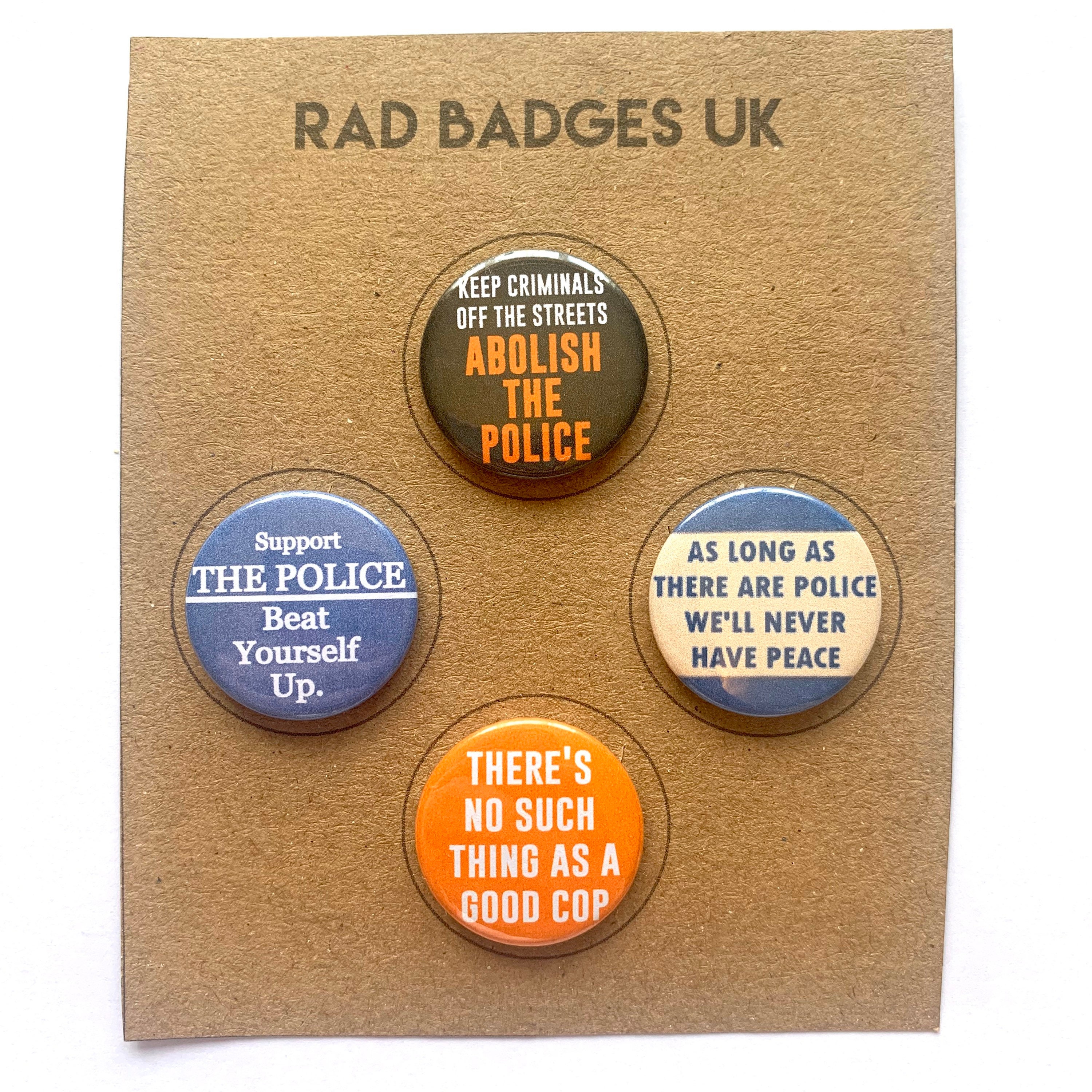 4 Anti-Police Protest Pins Abolish Cops Pinback Buttons | Etsy