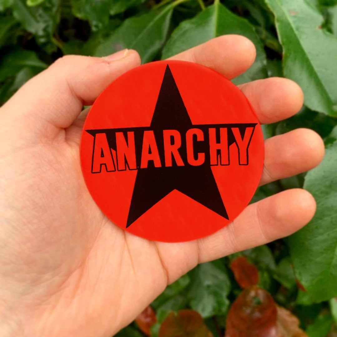 Anarchy Sticker Anarchism Vinyl Decal Black Red Star Anarchist - Etsy