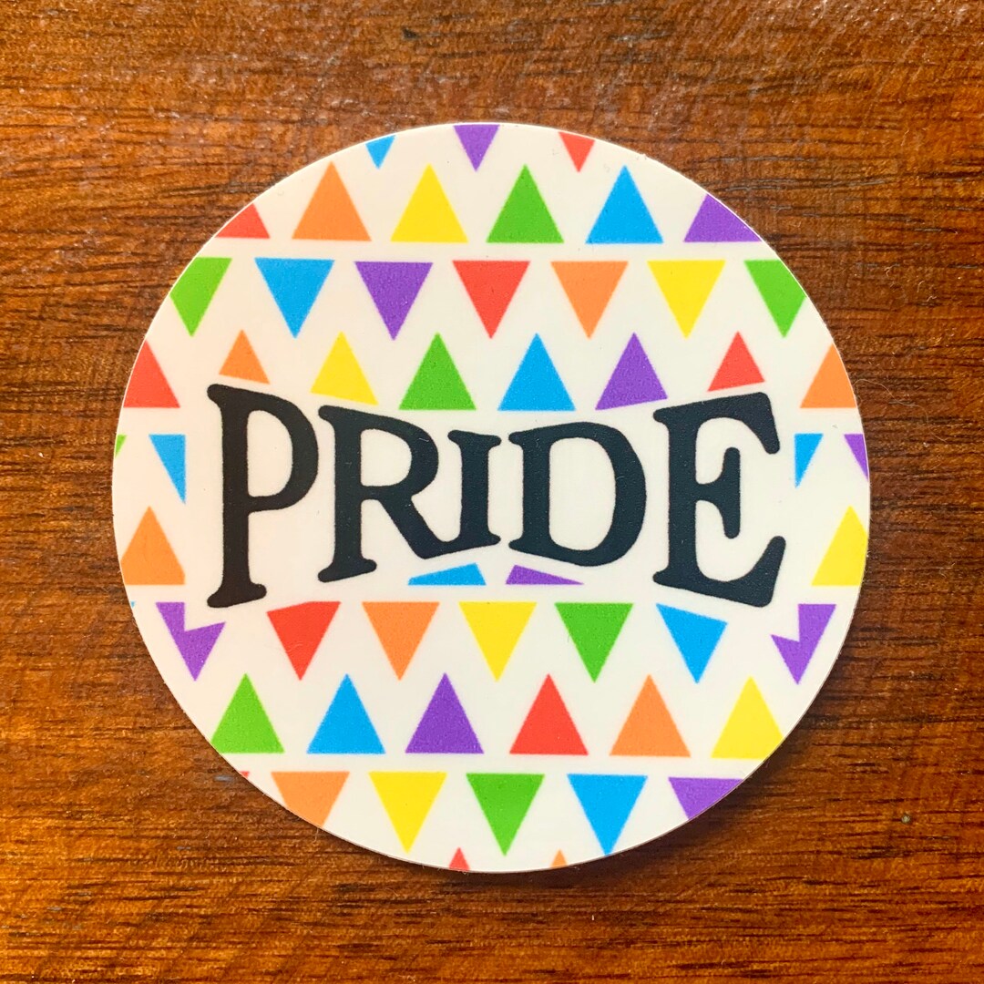 Pride Vinyl Sticker: Rainbow Triangles LGBTQ Decal (75mm) - Etsy