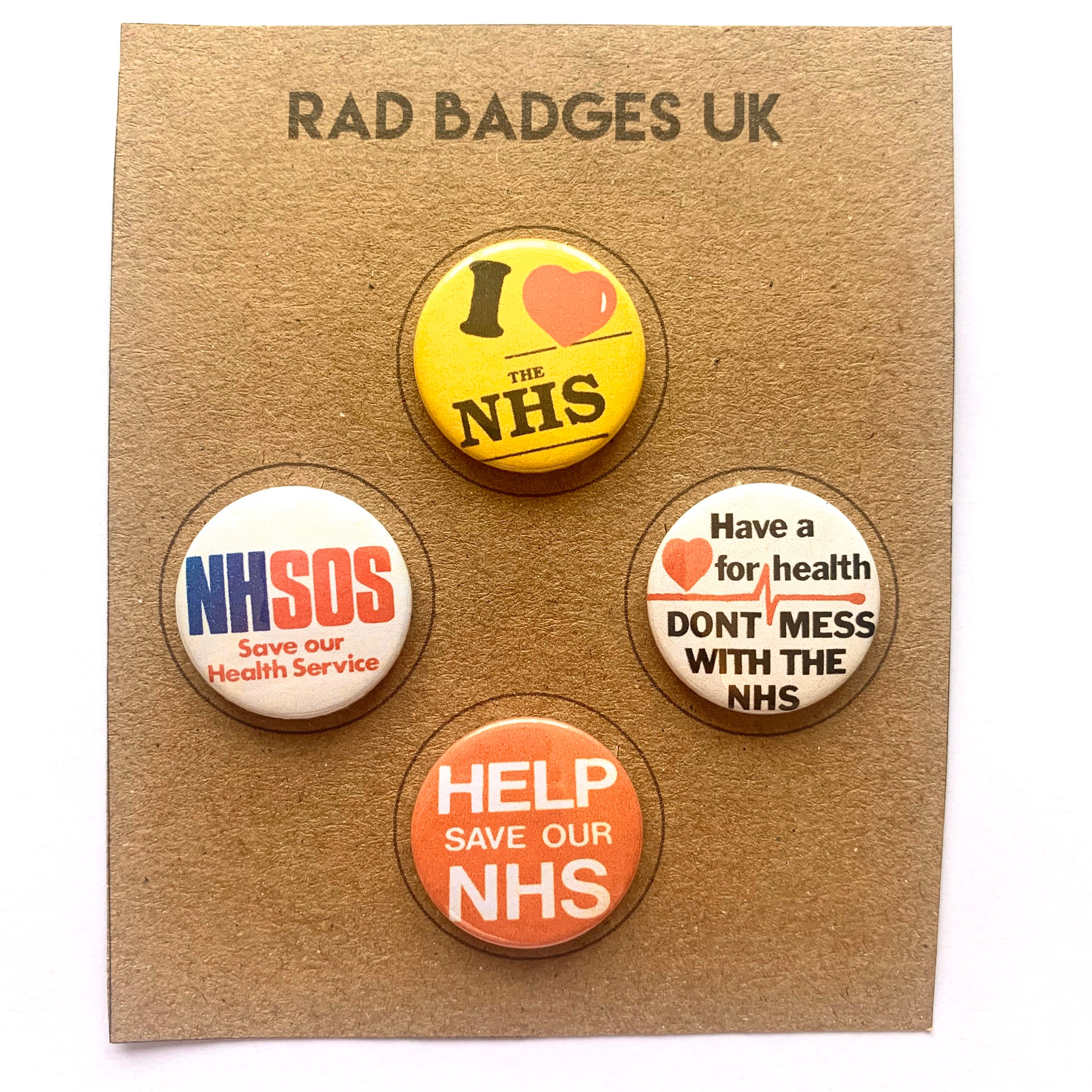 4 NHS Badges Support Key Workers Save National Health Service - Etsy UK