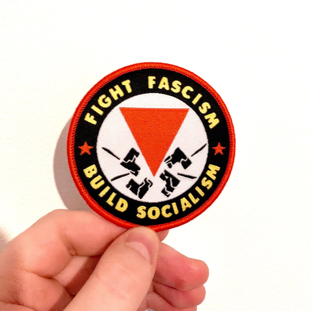 Fight Fascism Build Socialism Patch Iron on Woven Sew on Patches Anti ...