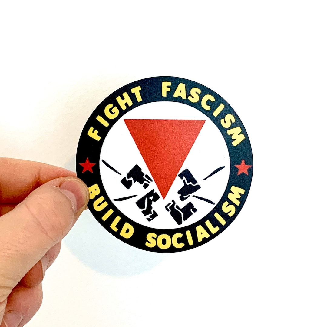 Fight Fascism Build Socialism Sticker Antifa Antifascist Anti-racist ...