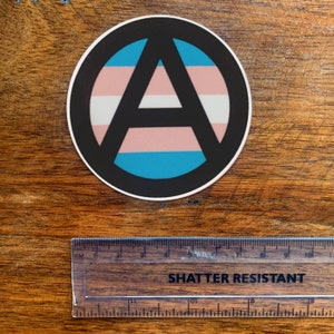 Trans Anarchy Sticker Transgender Flag Anarchism Vinyl Decal - Etsy
