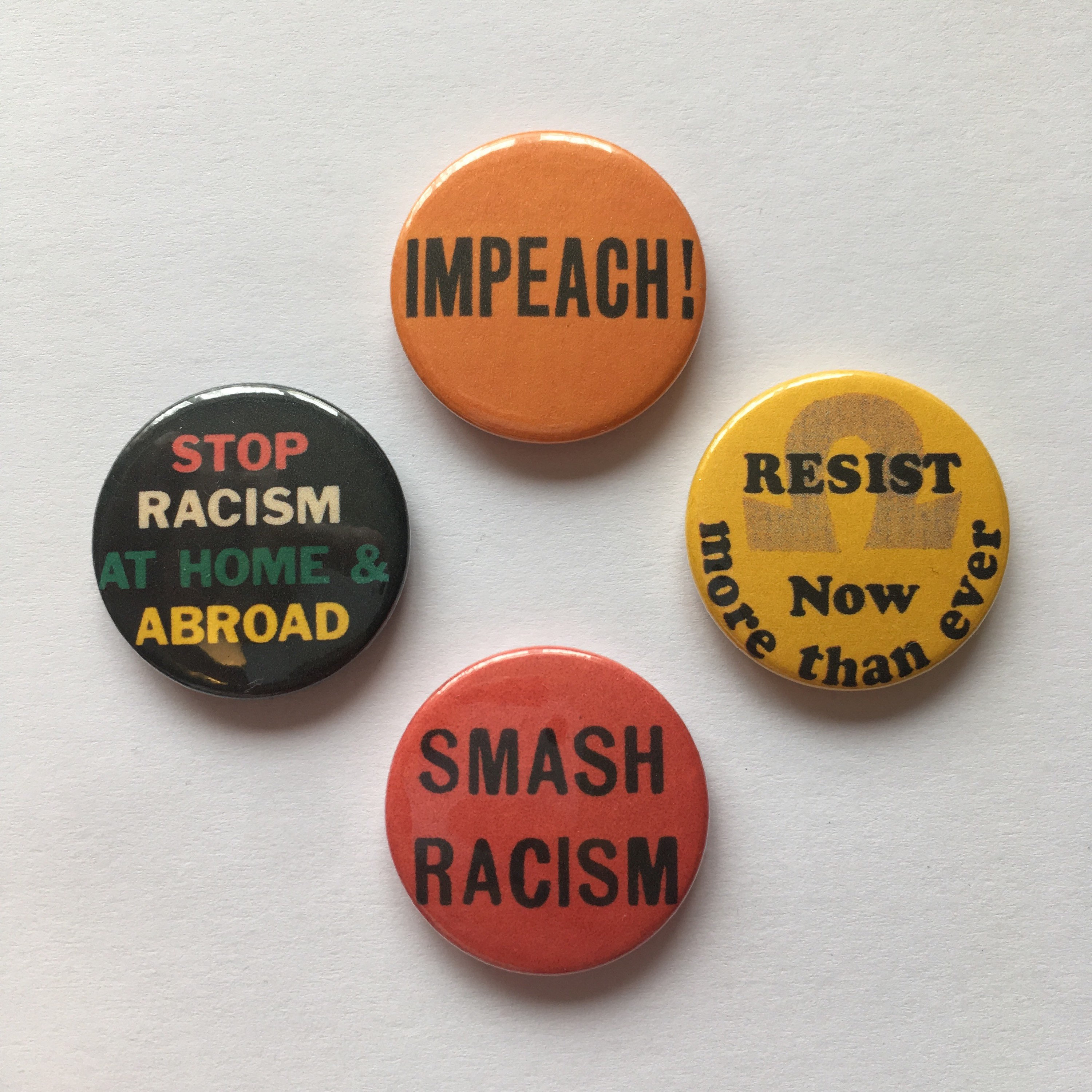 4 Anti-racist Anti-trump Political Pin Badges Impeach - Etsy