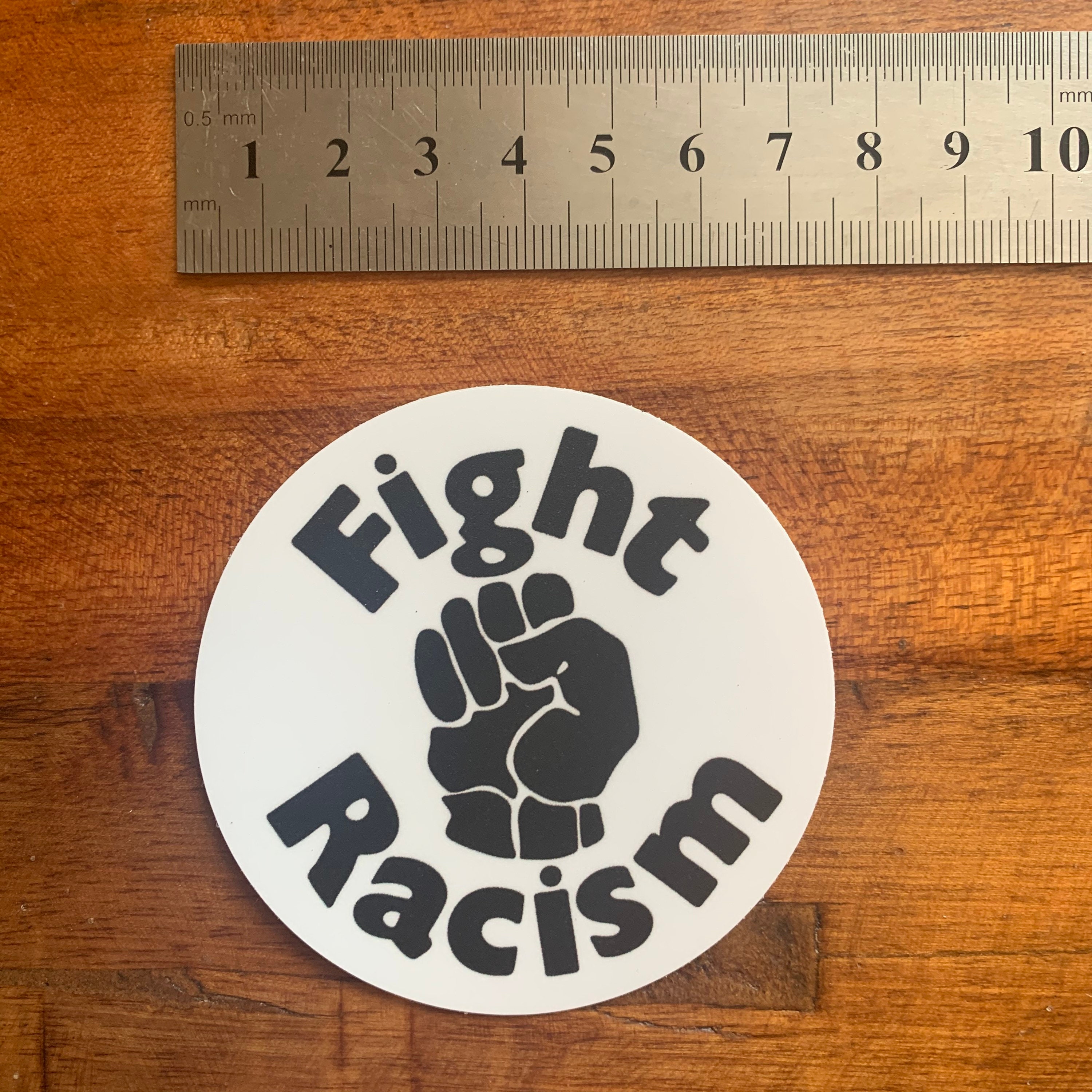 Fight Racism Sticker Anti-racist Black Power Vinyl Decal - Etsy