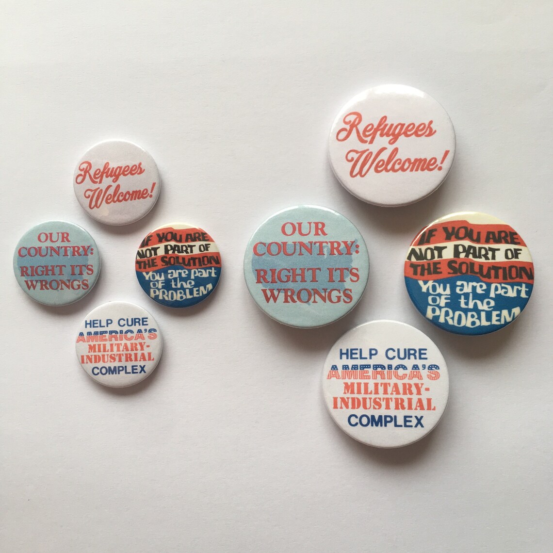 4 US Political Pinback Badges Democrat Anti-trump Protest | Etsy