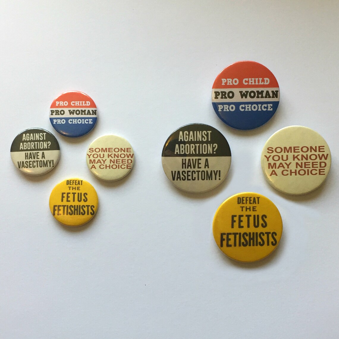 4 Pro Choice Button Badges Pinback Resistance Vintage Style | Etsy