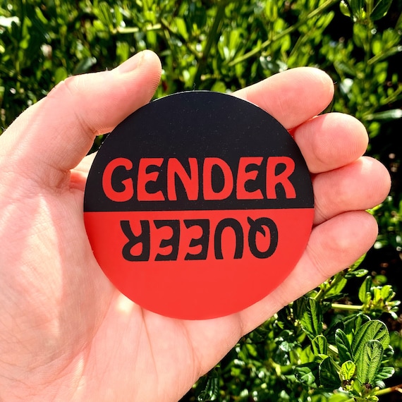 Genderqueer Vinyl Sticker LGBTQIA Trans Non-binary Queer Decal | Etsy