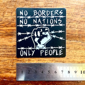 No Borders No Nations Only People Vinyl Sticker - Etsy