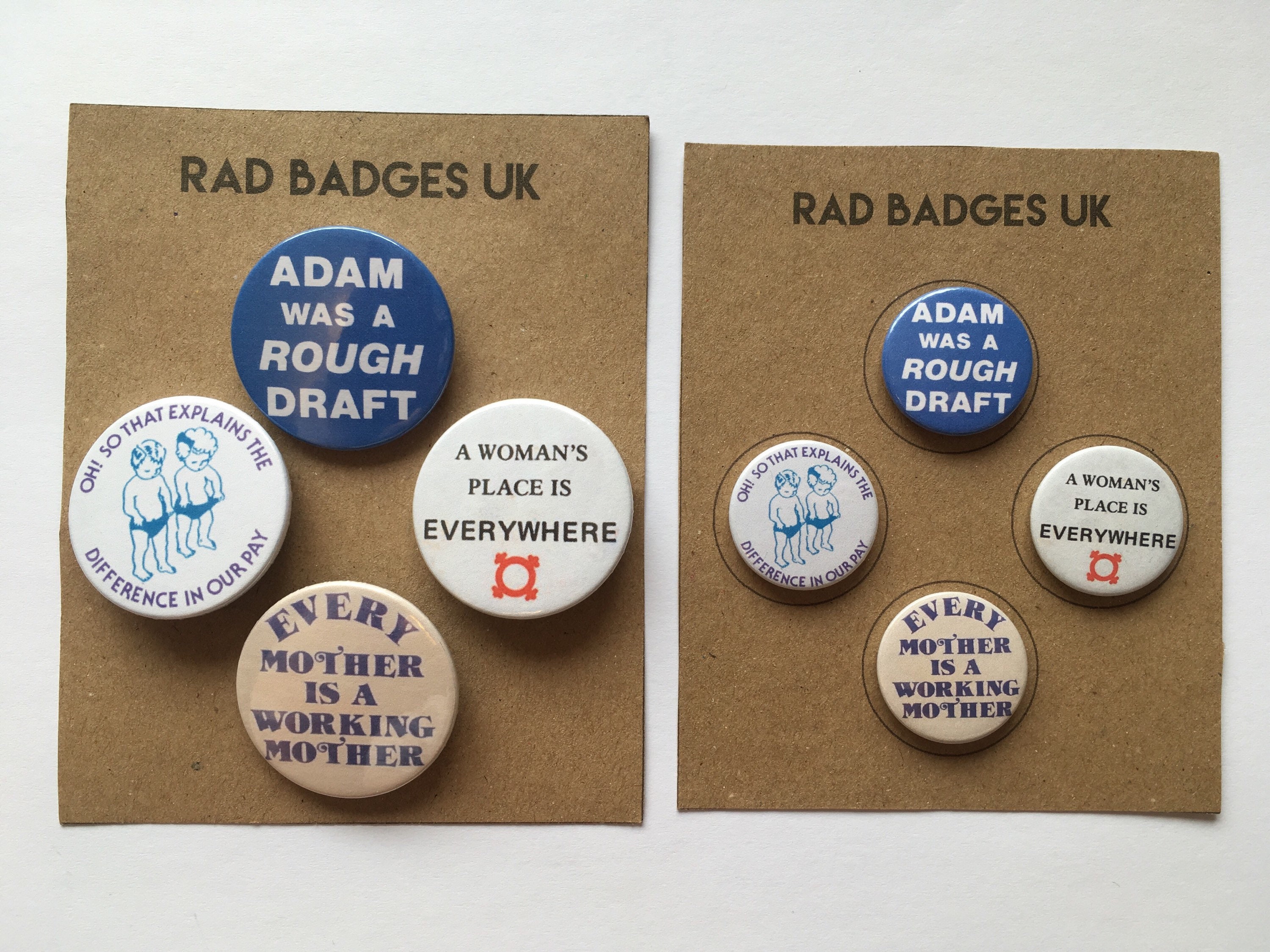 Feminist Vintage Remake 4 Badge Set - Etsy