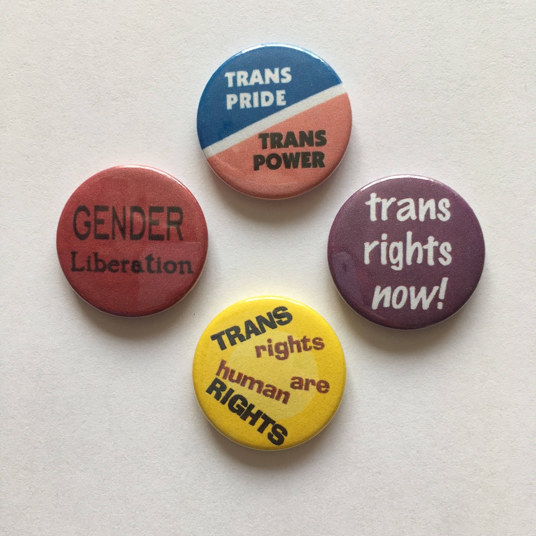 4 Set Transgender Pride Trans Rights Gender Liberation LGBT Vintage ...