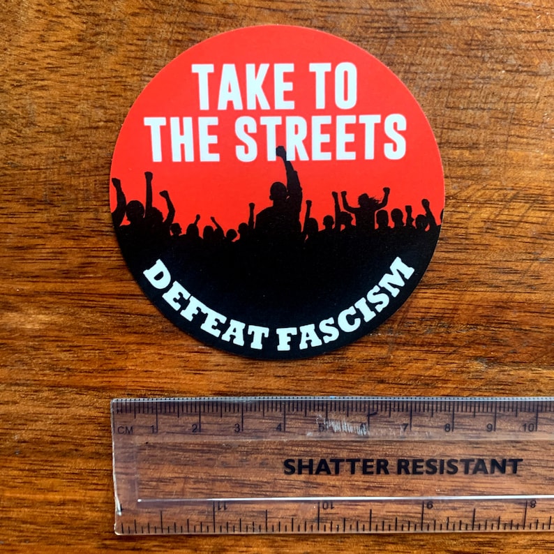 Defeat Fascism Sticker Antifa Protest Vinyl Decal Anti-fascist - Etsy