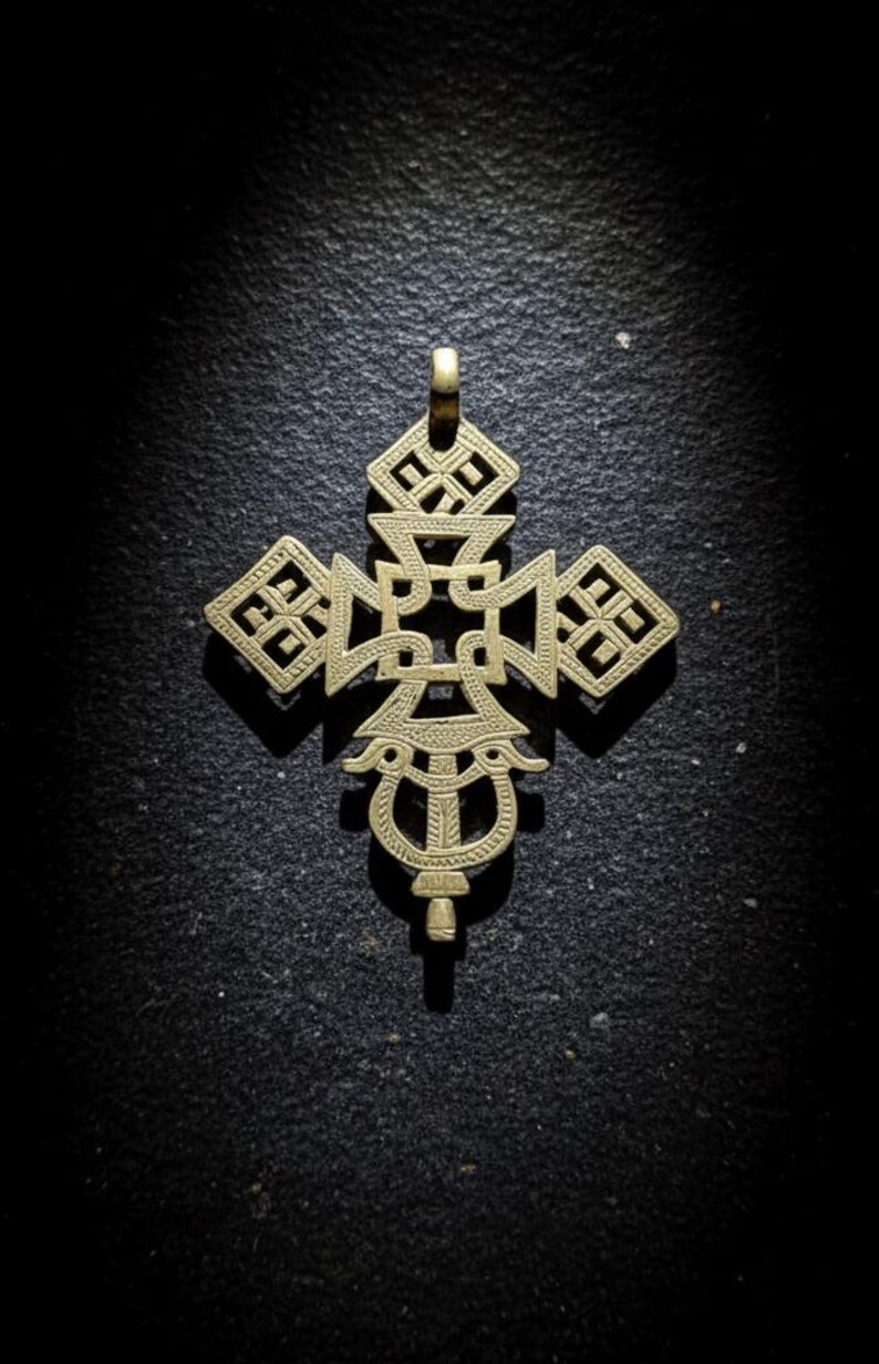 Ethiopian Coptic Cross Pendants: African Tribal Jewelry Handmade Brass ...