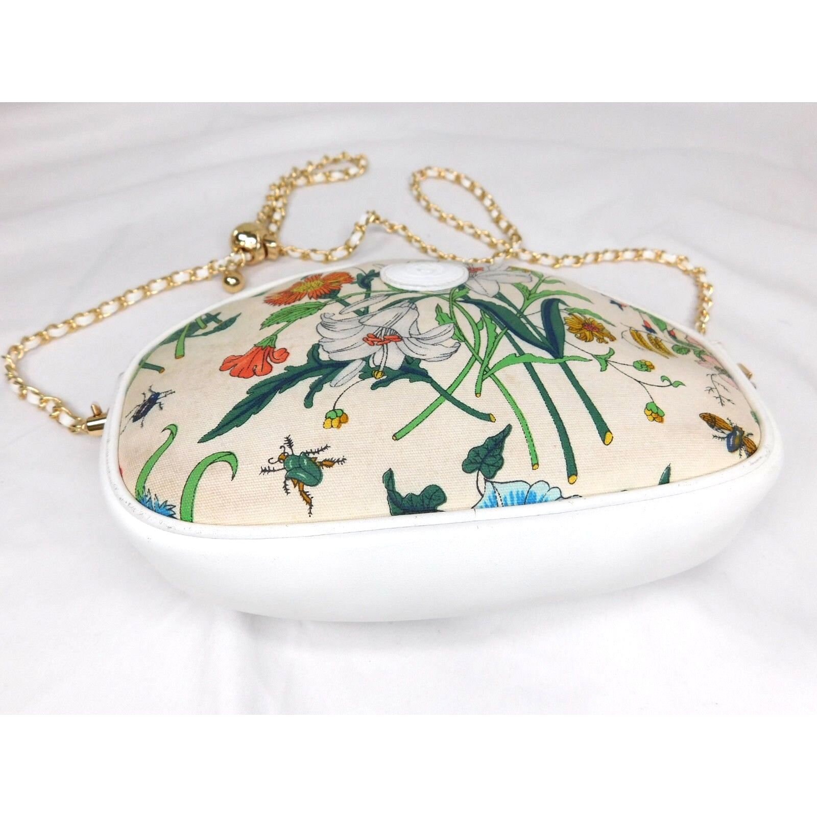 Rare Vintage GUCCI FLORA GARDEN Leather Trim Crossbody Bag - Etsy