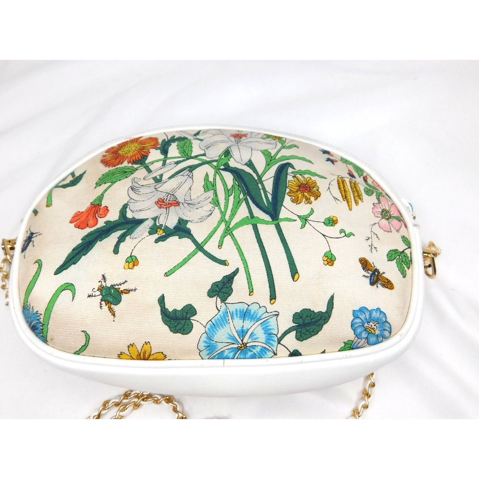 Rare Vintage GUCCI FLORA GARDEN Leather Trim Crossbody Bag - Etsy