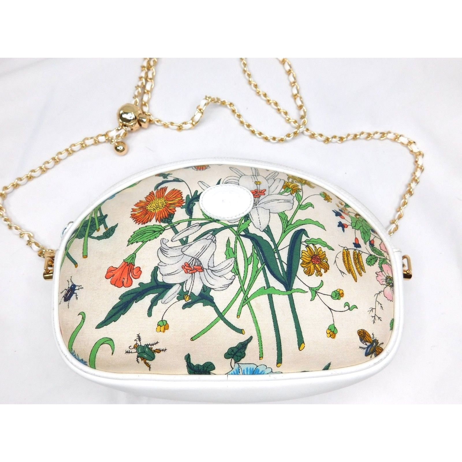 Rare Vintage GUCCI FLORA GARDEN Leather Trim Crossbody Bag - Etsy