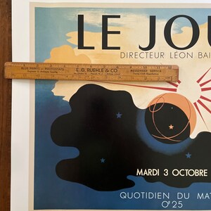 LE JOUR Poster, Journal, A M Cassandres, French, Night, Day, Art Deco ...