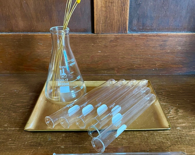 TEST TUBES and Beaker Lot, Pyrex, Karter, Science, Laboratory, Glass ...