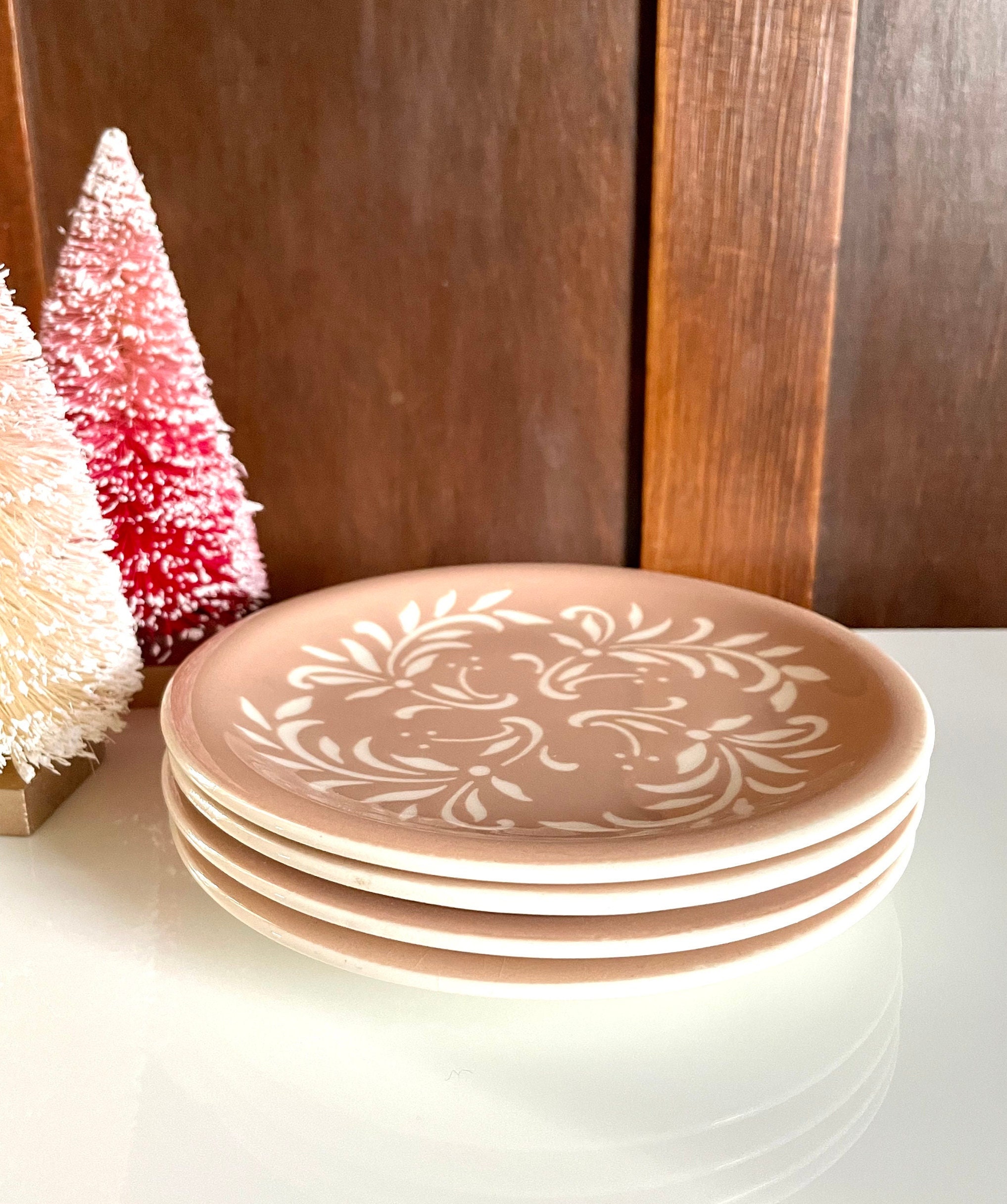HARKERWARE Plates, Flowers, Plants, Embossed Design, Vintage, Gift - Etsy