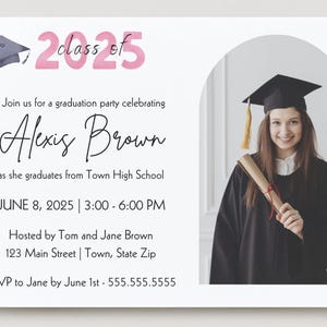 Editable Graduation Invitation Template | Printable Graduation Party ...