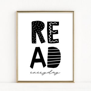Read Everyday Printable Artwork, Library Wall Art Prints, Office Art to ...