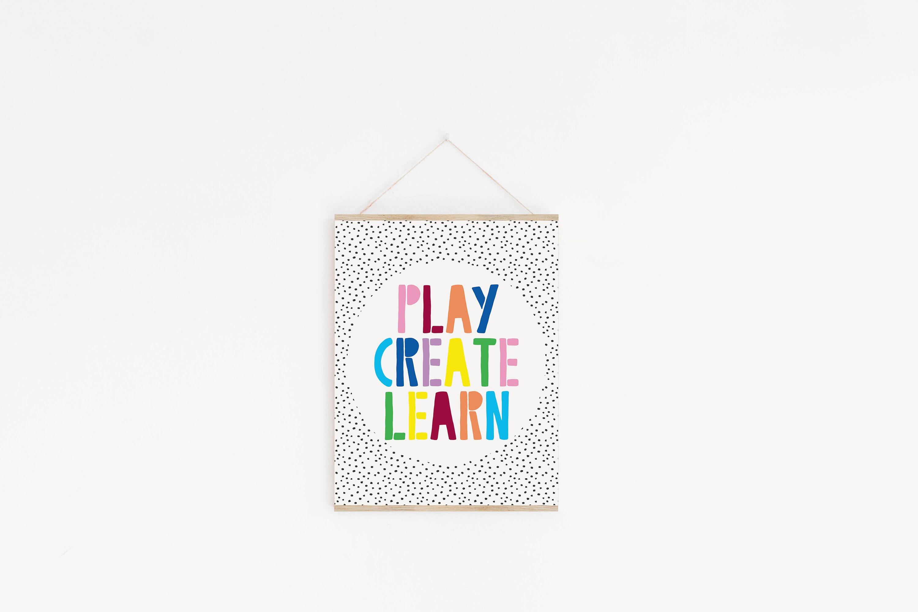 Play Create Learn Playroom Print Kids Room Decor Playroom | Etsy