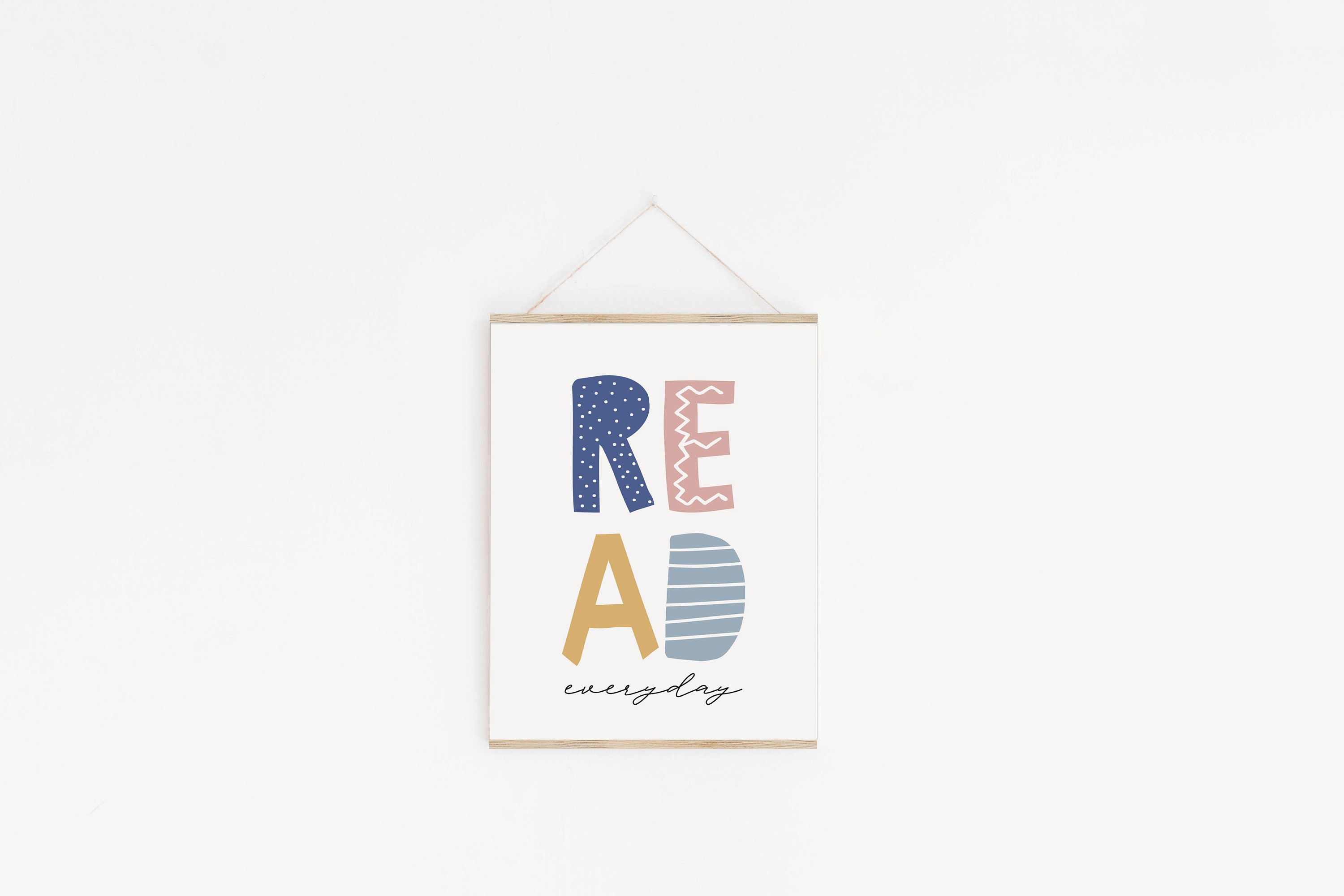 Read Everyday Digital Download Art Print Playroom Printable - Etsy