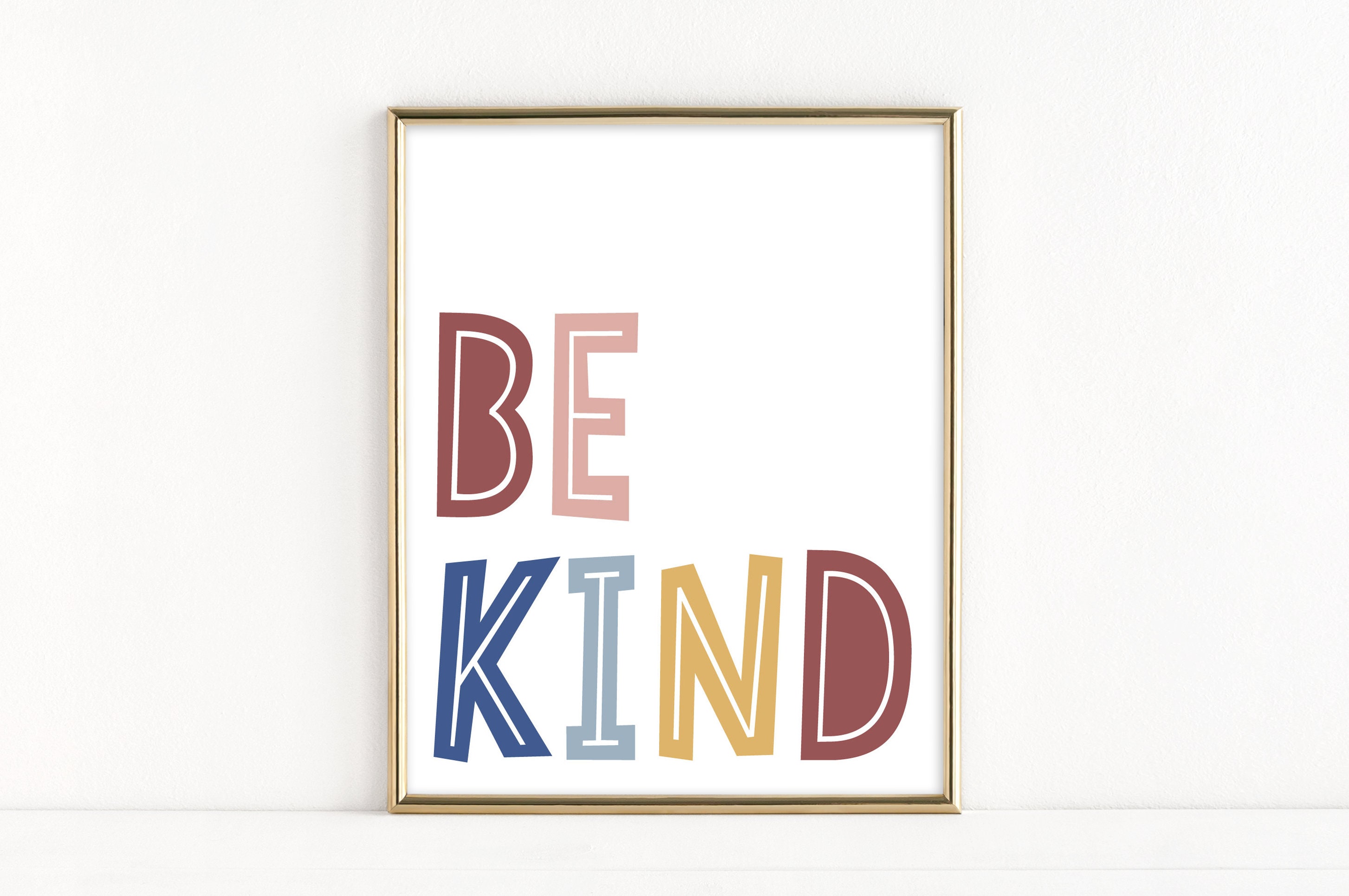 Be Kind Printable Artwork, Digital Download, Playroom Print, Be Kind ...