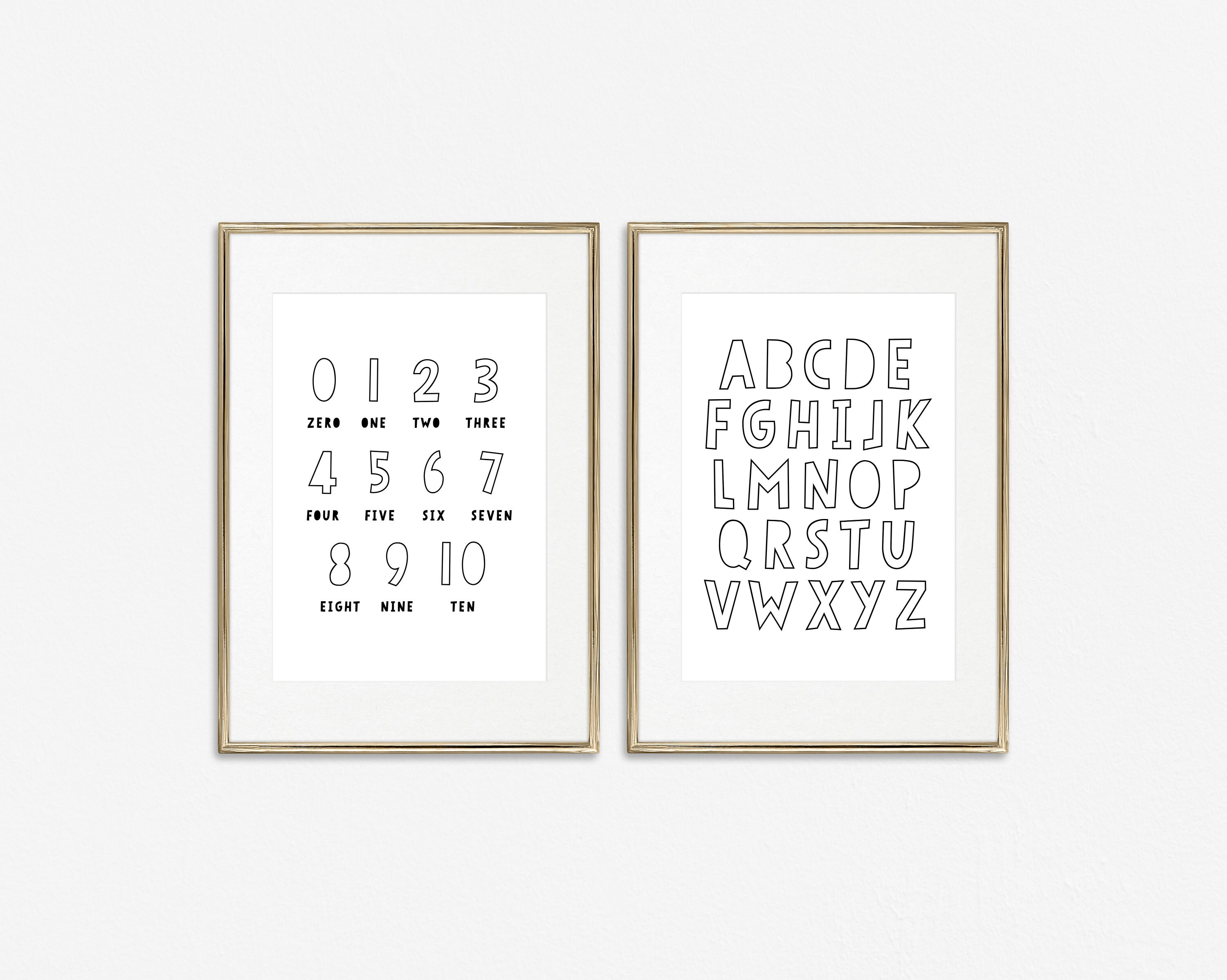 Numbers Print, Printable Numbers, Numbers Poster, Educational Prints ...