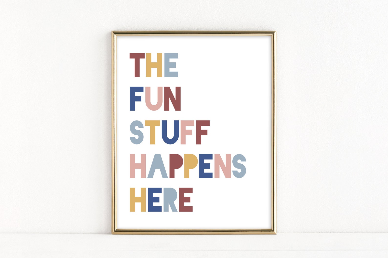 The Fun Stuff Happens Here Printable Poster Playroom Print - Etsy