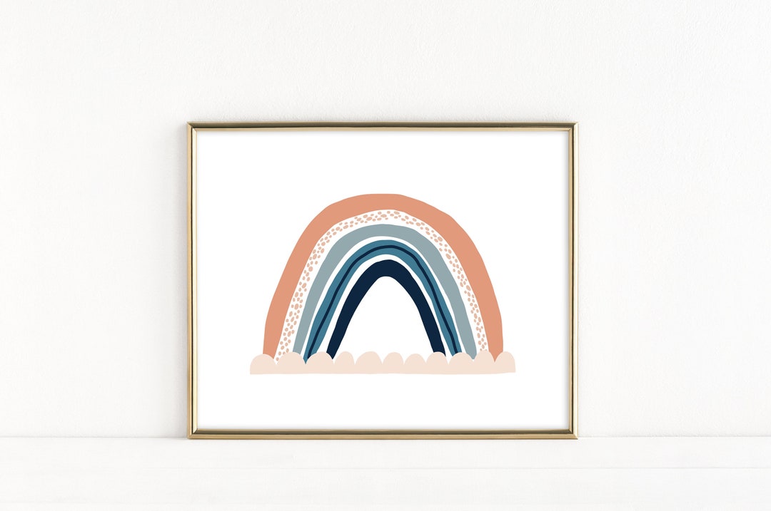 Rainbow Printable Art, Rainbow Print for Kids, Neutral Nursery Art ...