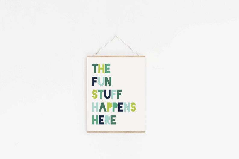 The Fun Stuff Happens Here Printable Poster Instant Download - Etsy