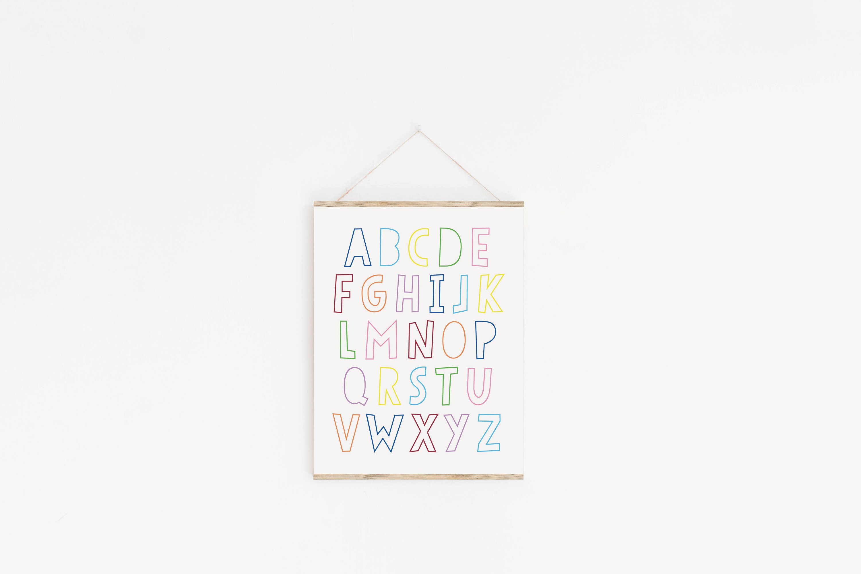 Modern Alphabet Print ABC Printable Poster Nursery ABC Art - Etsy