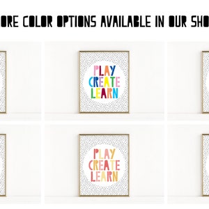 Play Create Learn Playroom Print - Kids Room Decor - Playroom Poster ...