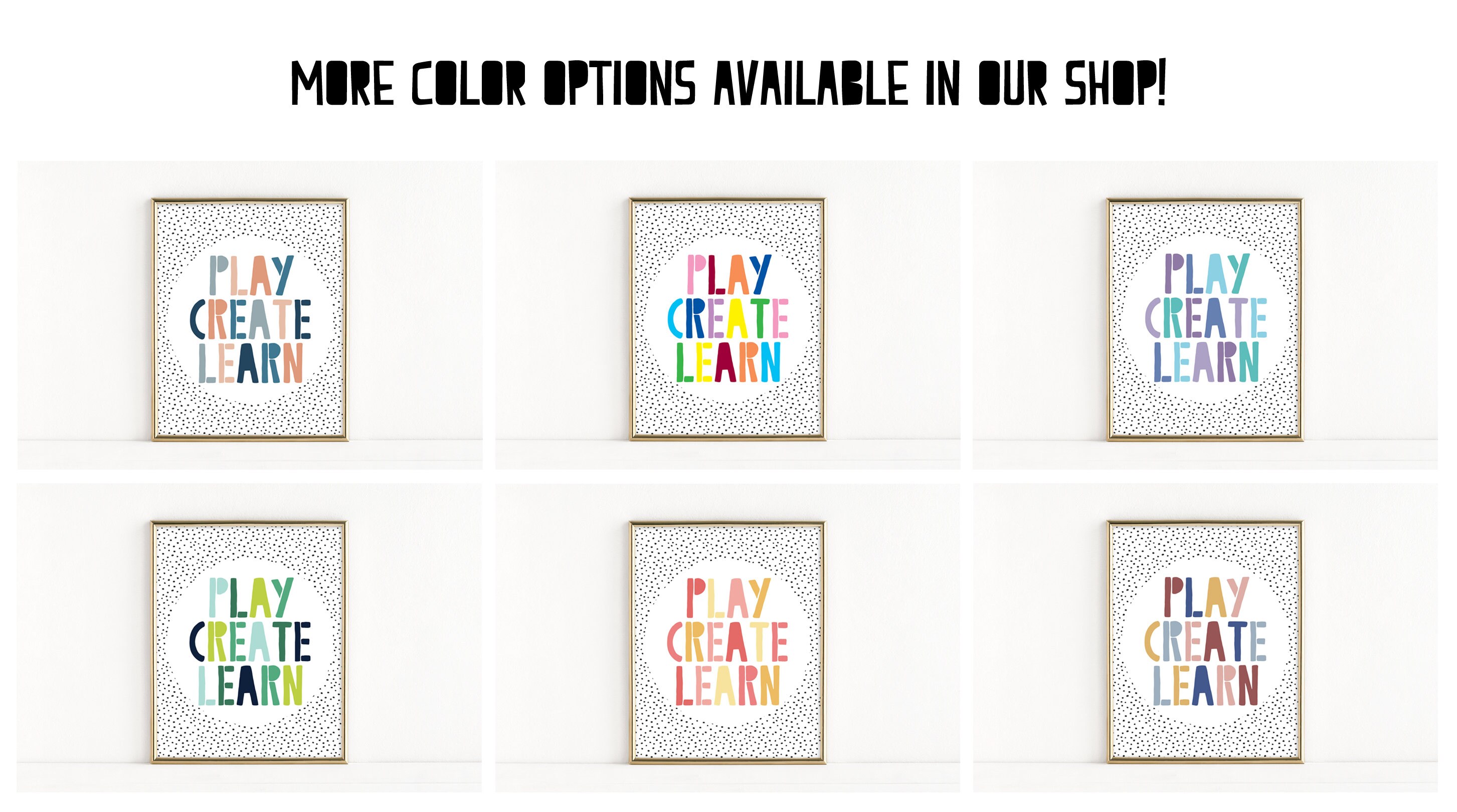 Play Create Learn Playroom Print Kids Room Decor Playroom - Etsy