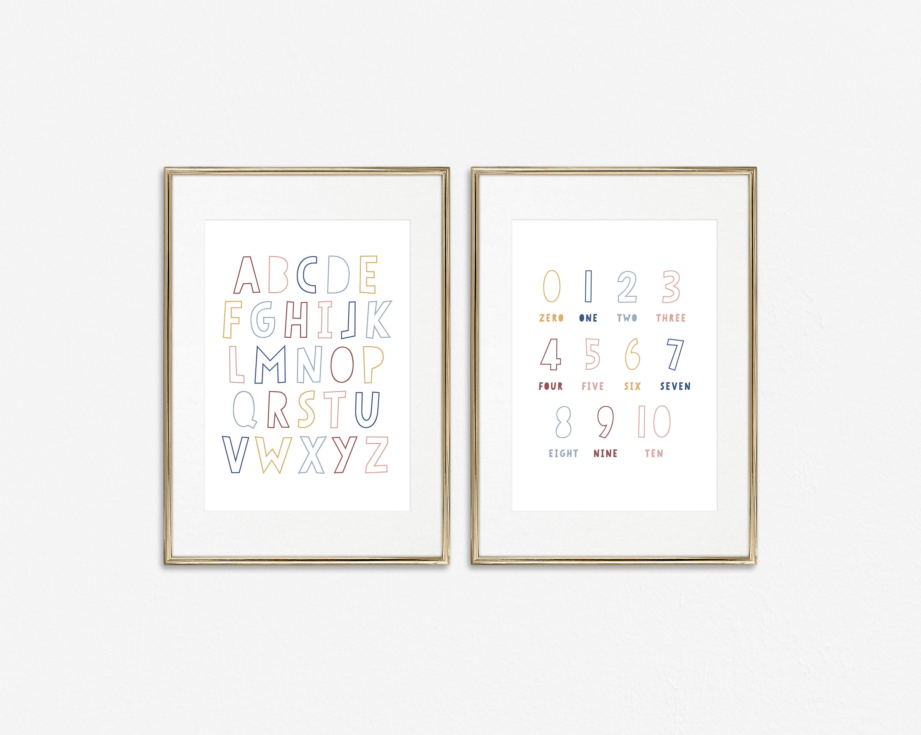 Alphabet Poster Nursery Decor ABC Wall Art Alphabet Wall - Etsy