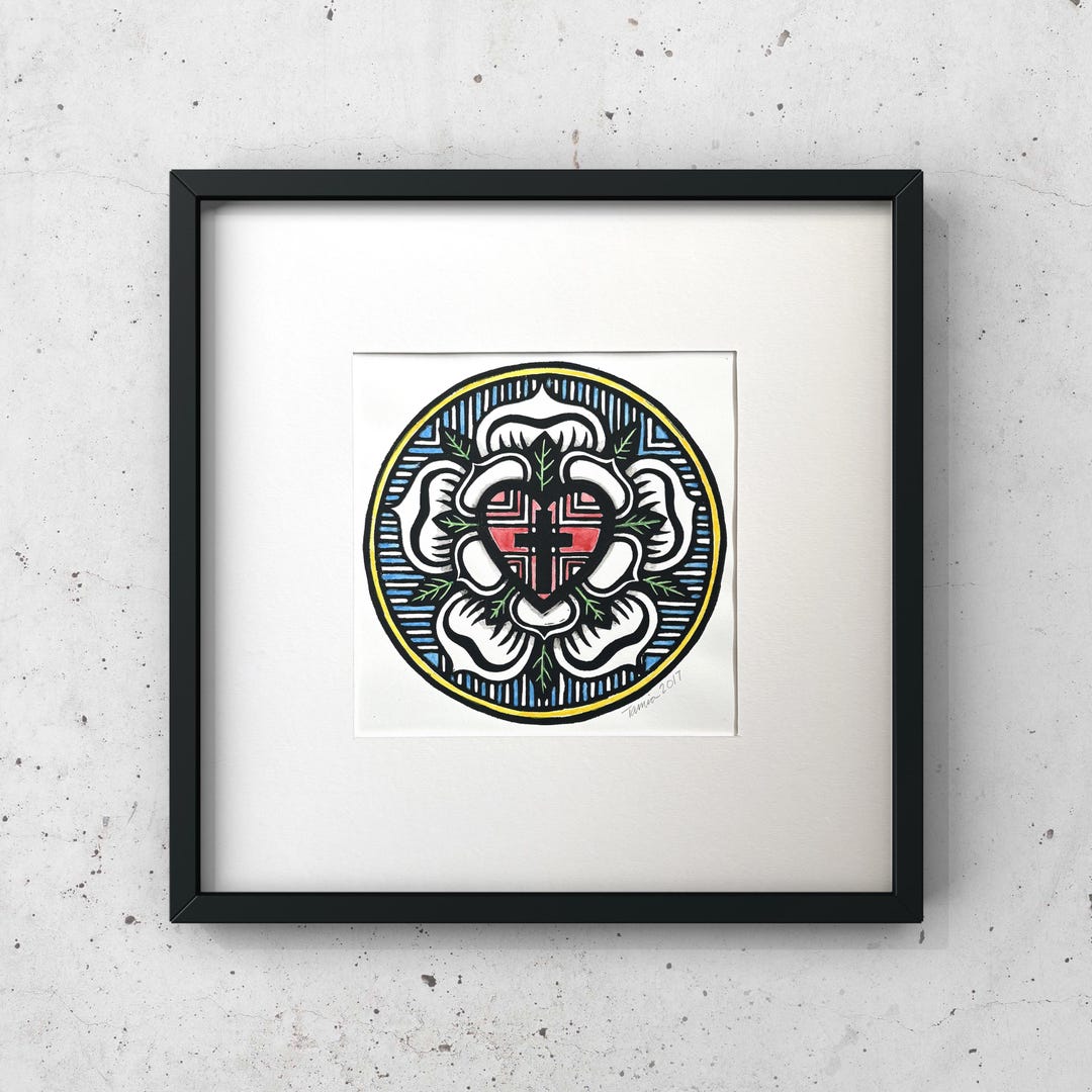Luther Rose Art, Lutheran Art, Luther Rose Watercolor - Etsy