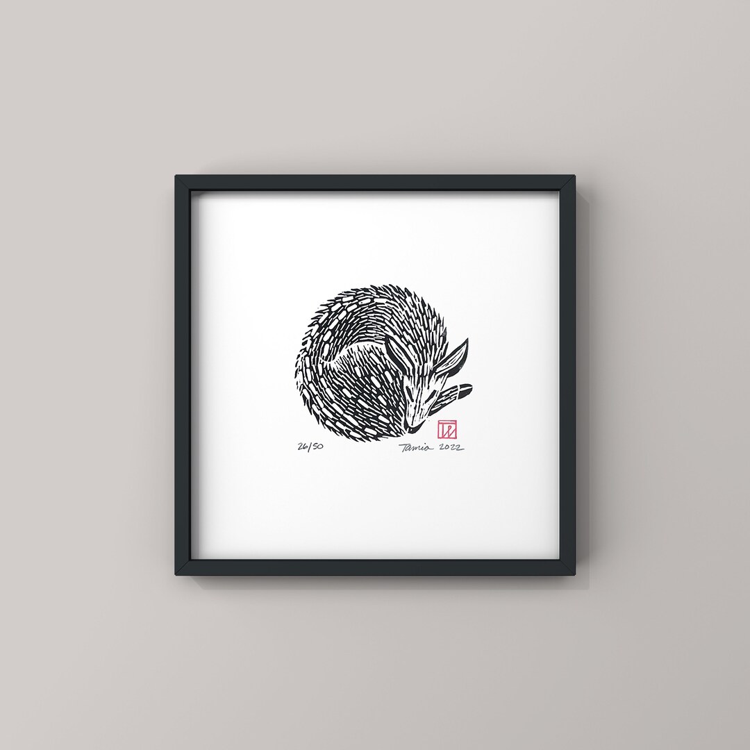 Deer Art, Deer Linocut, 5 X 7 Deer Art, 5 X 5 Deer Art, Black & White ...