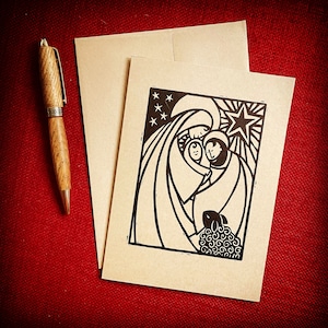 Holy Family Christmas Cardschristian Christmas Cardsmary Joseph Jesus ...