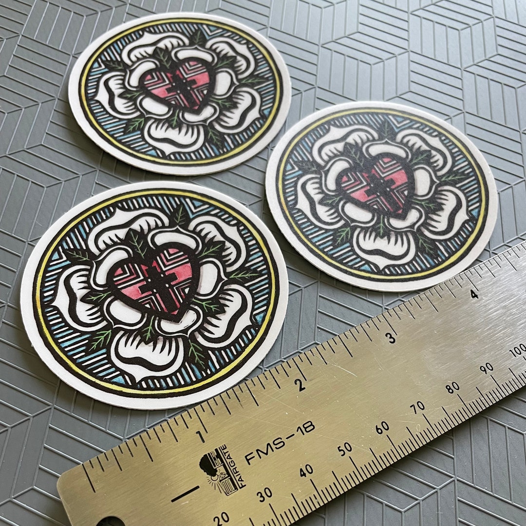 Luther Rose Vinyl Stickers. Three Lutheran Waterproof and Fade-proof ...